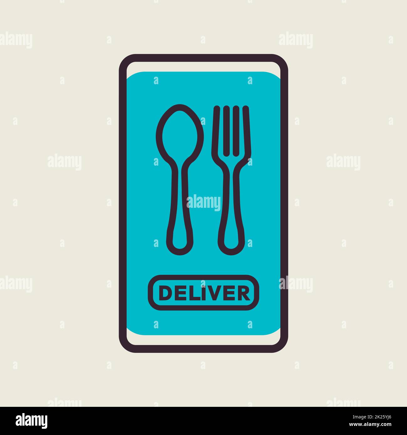 Fast food delivery service vector icon Stock Photo - Alamy