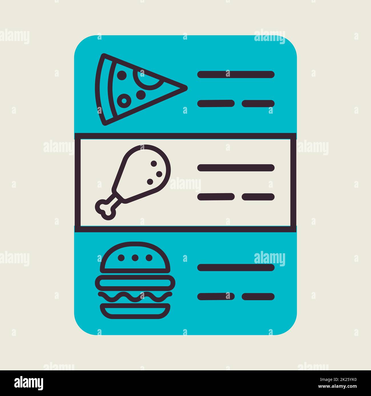 Food menu app hi-res stock photography and images - Alamy