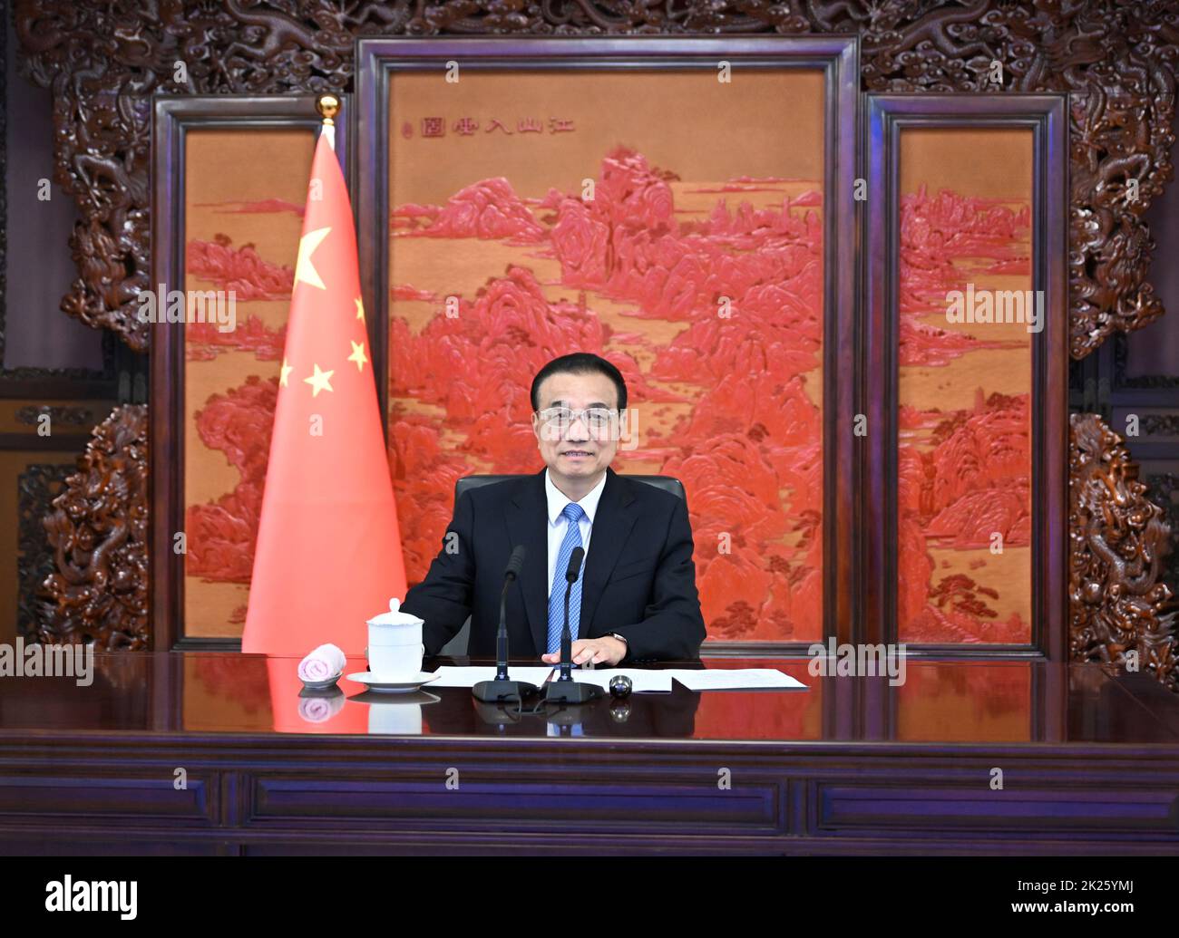 Beijing, China. 22nd Sep, 2022. Chinese Premier Li Keqiang attends a ...