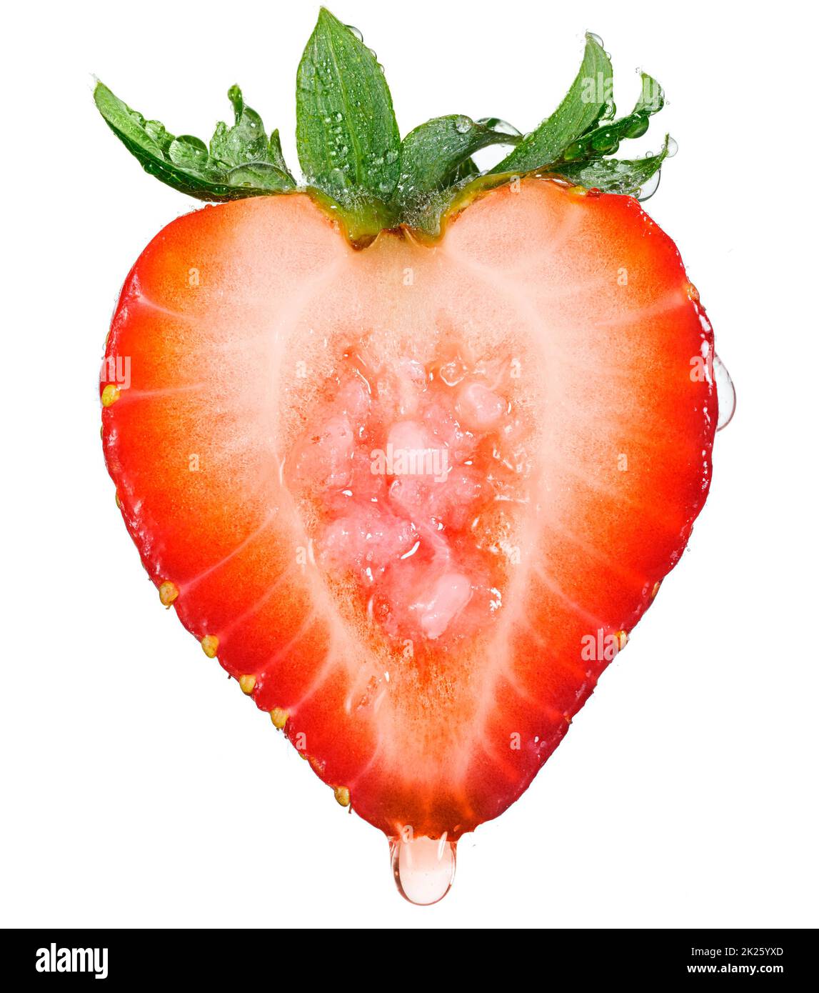 Strawberry sliced in half Stock Photo - Alamy