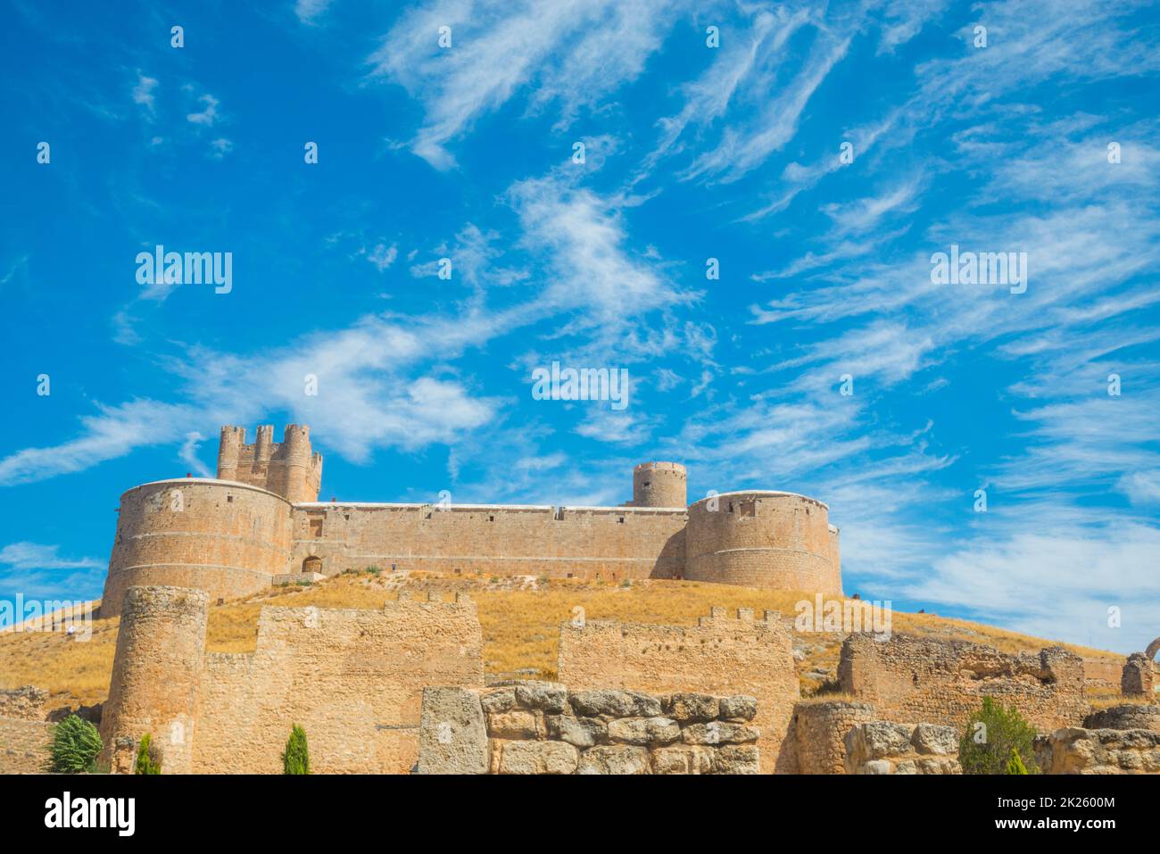 Medieval castle. Berlanga de Duero, Soria province, Castilla Leon ...