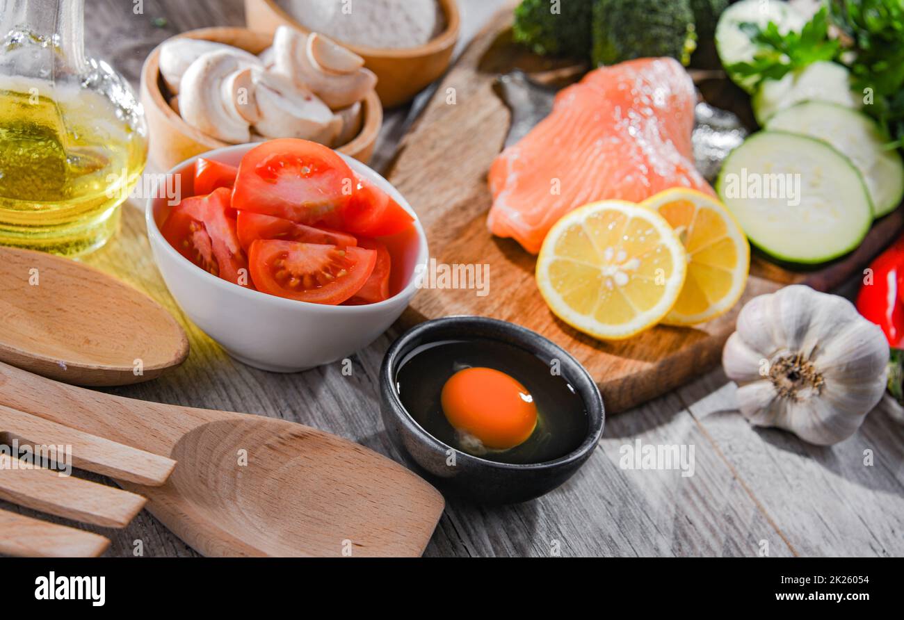 Kitchen food ingredients cooking hi-res stock photography and images ...