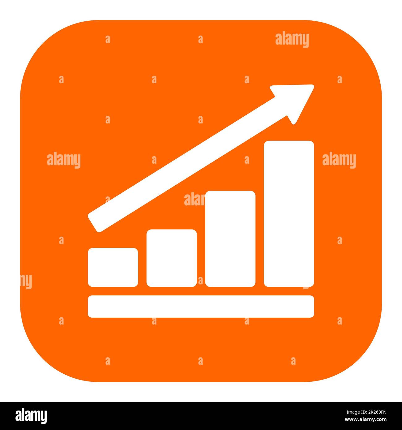 Bar chart and app icon Stock Photo - Alamy