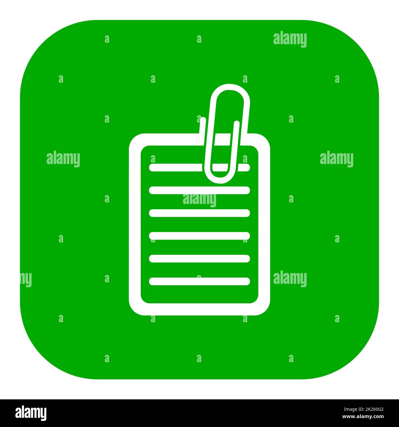 Paperclip document icon Cut Out Stock Images & Pictures - Alamy