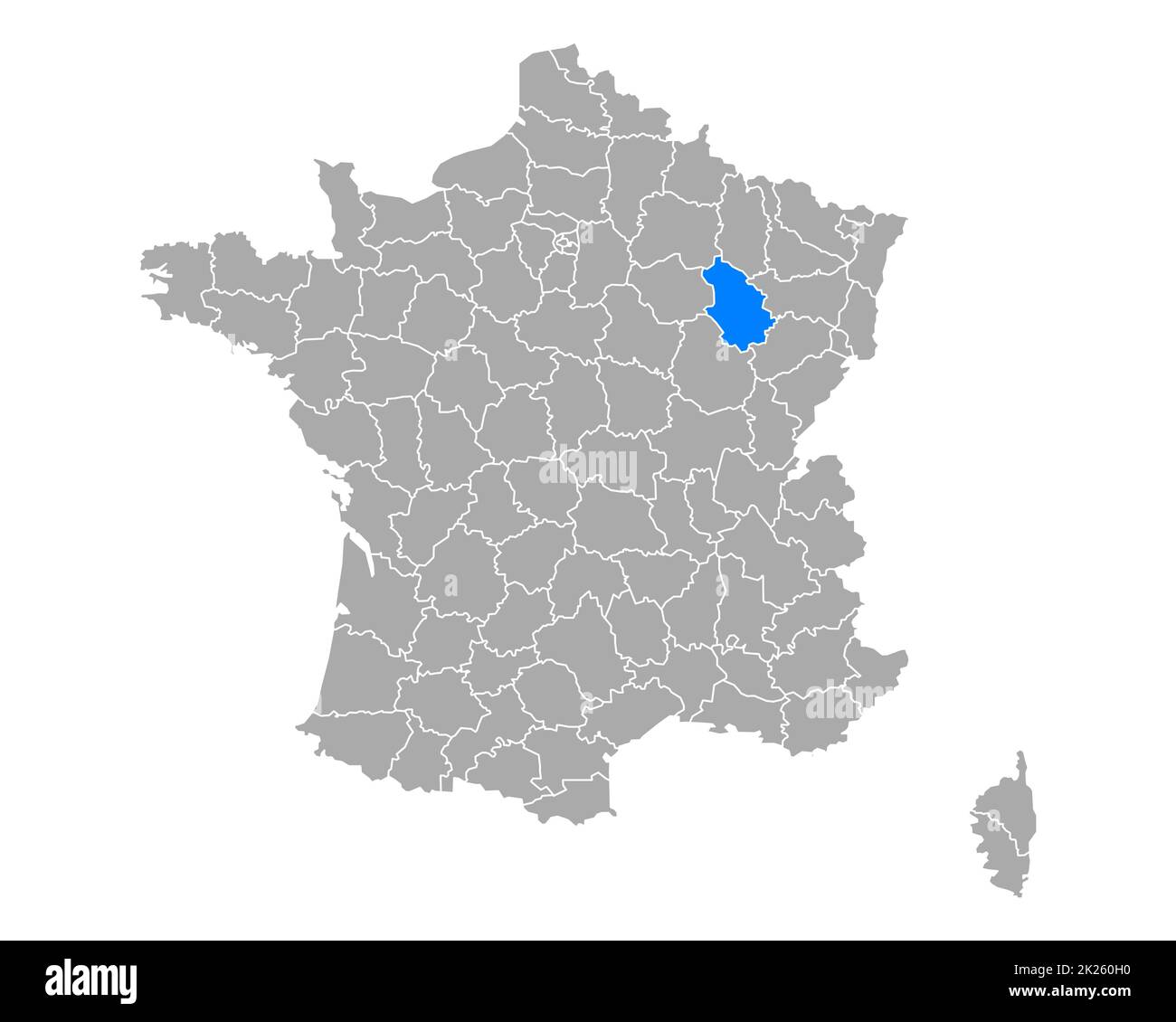 Map of Haute-Marne in France Stock Photo - Alamy