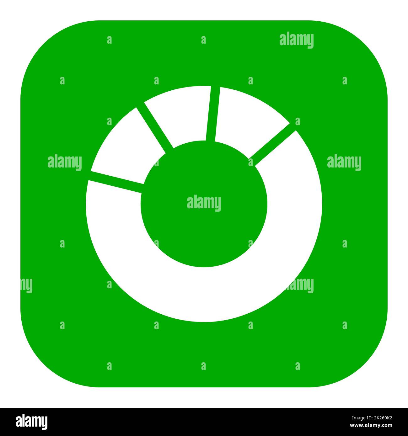 Pie chart and app icon Stock Photo - Alamy