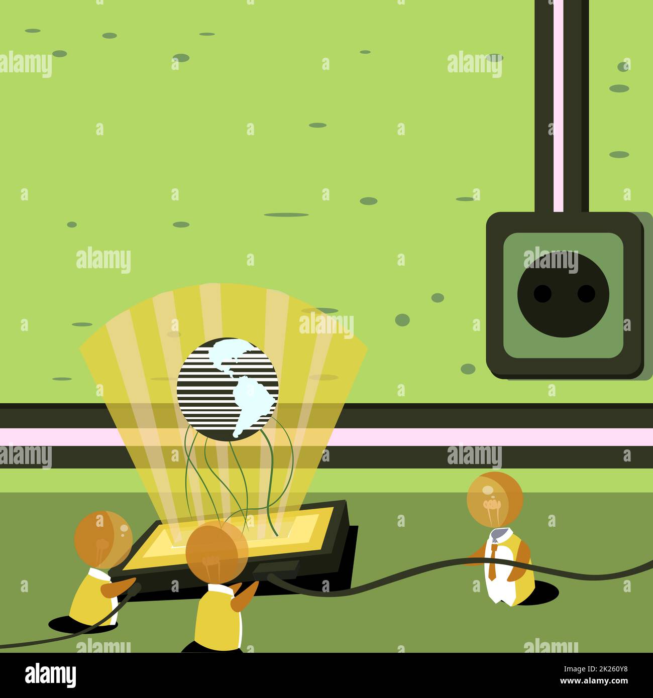 Global Ideas Joining Together Forming New Futuristic Technological ...