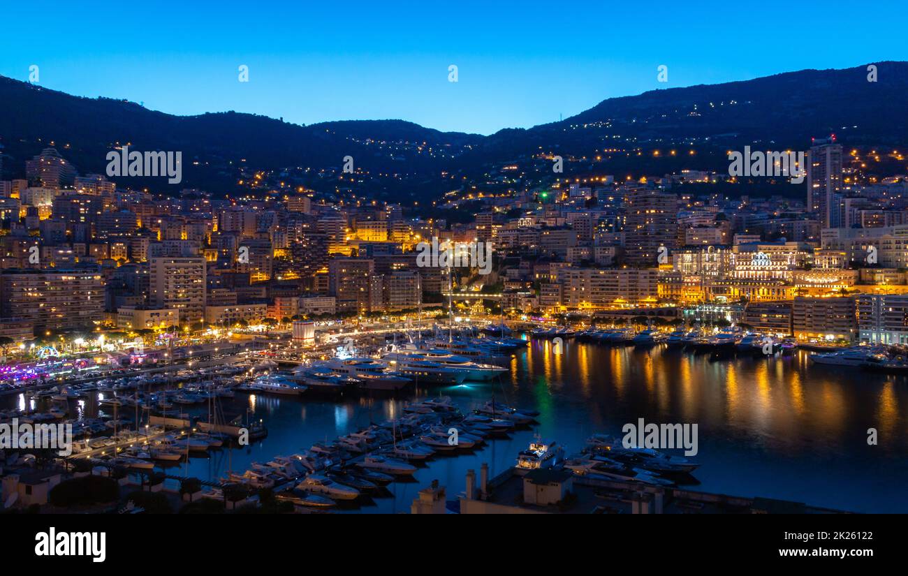 Port Hercule Sunset Stock Photo - Alamy