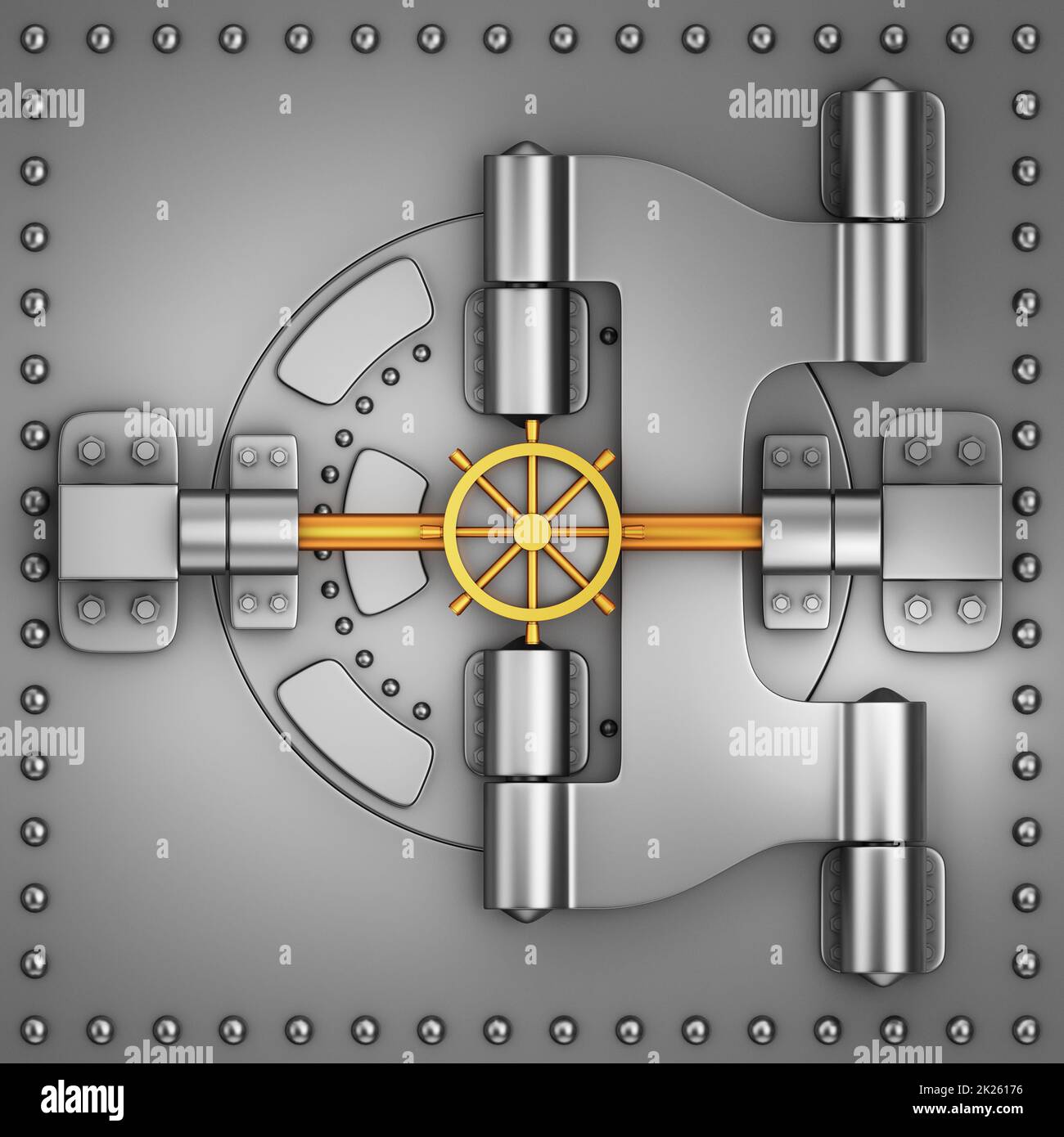 Steel bank safe Stock Photo - Alamy