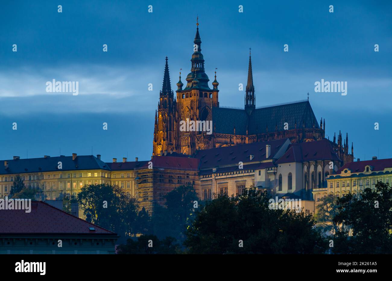 Prague Castle Sunset Stock Photo - Alamy