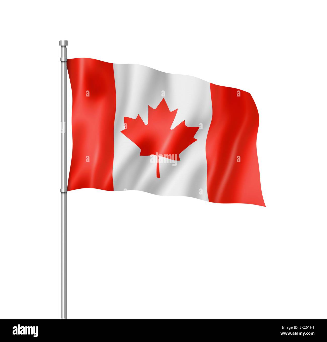 Canadian flag isolated on white Stock Photo - Alamy