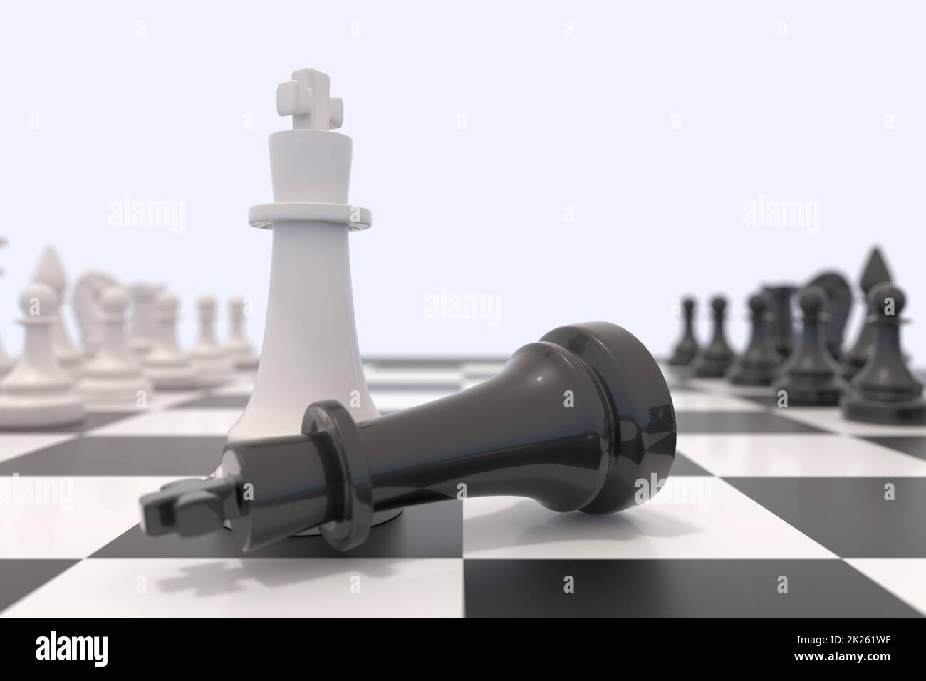 Two chess pieces on a chessboard Stock Photo - Alamy