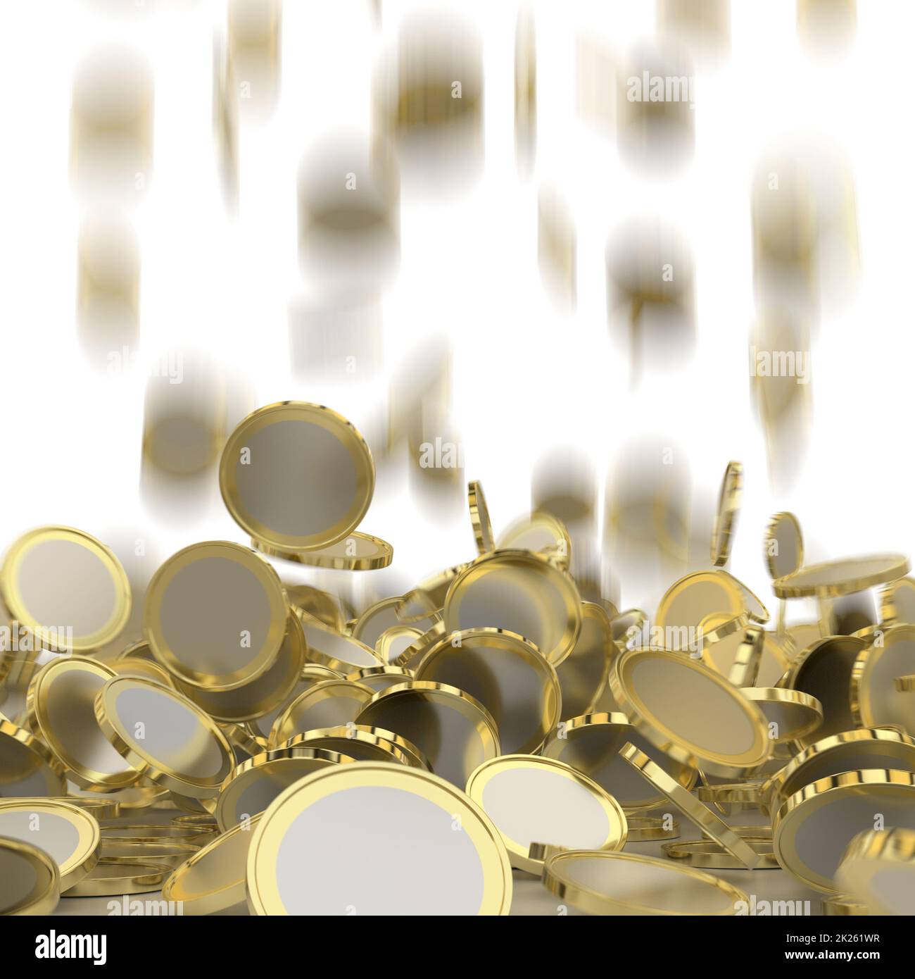 Falling golden and silver coins. Money rain Stock Photo - Alamy