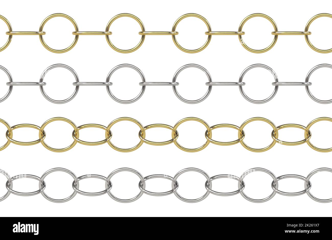 Seamless golden and silver chain Stock Photo - Alamy