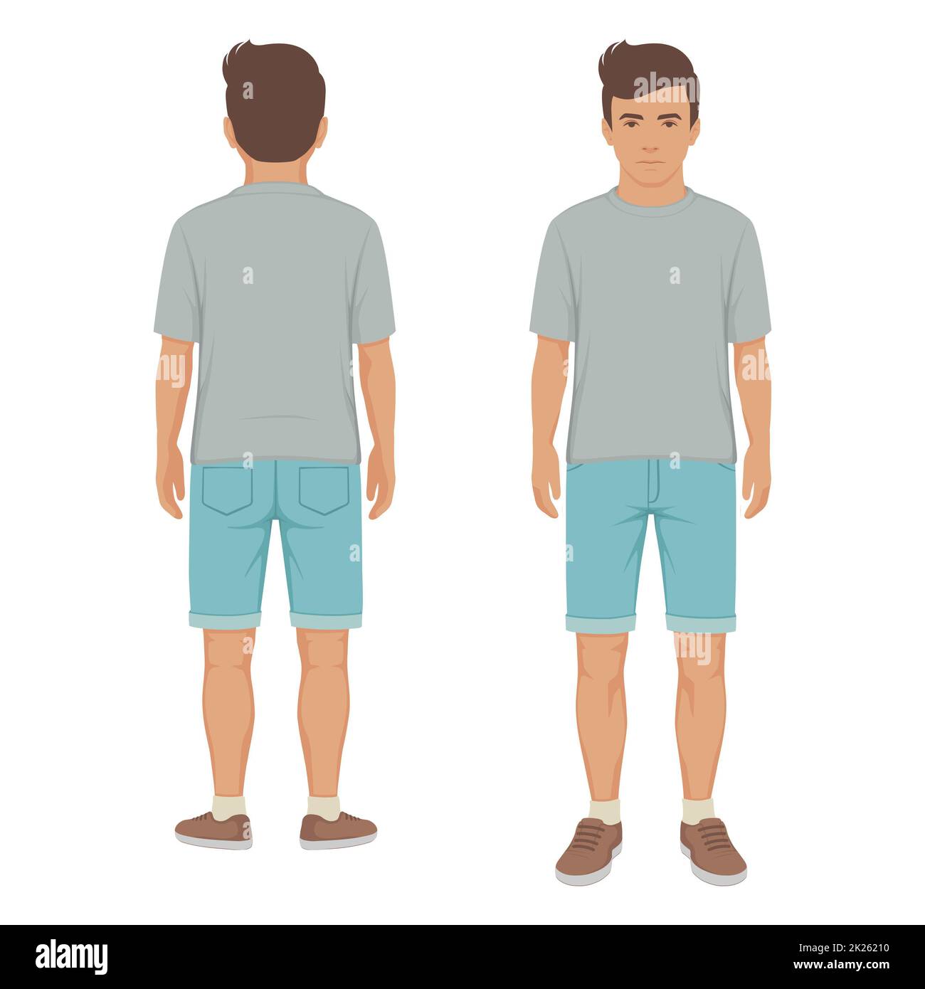 Human body front back drawing vector hi-res stock photography and ...