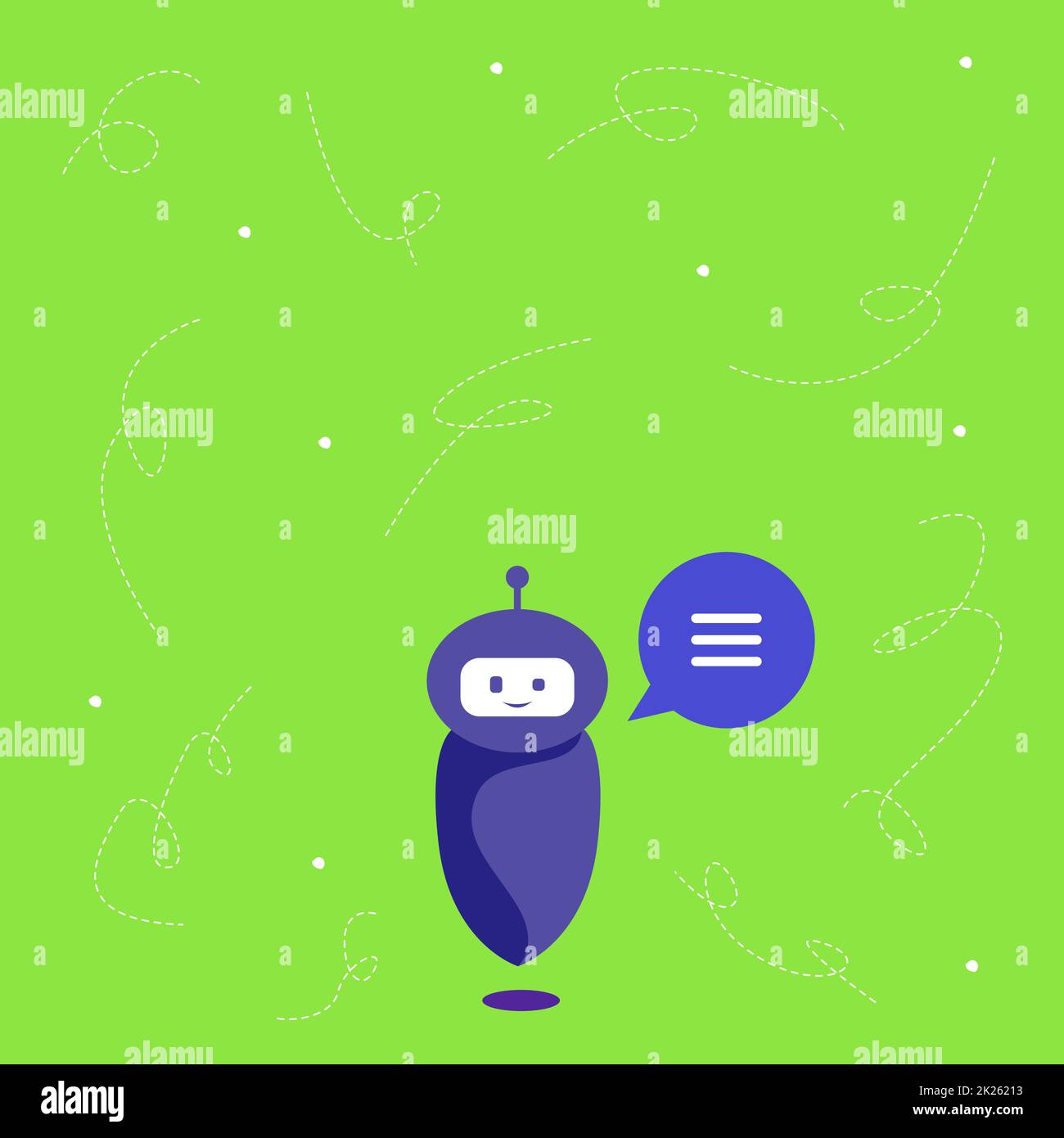 Cute Floating Robot Telling Us New Wonderful Information In A Chat ...