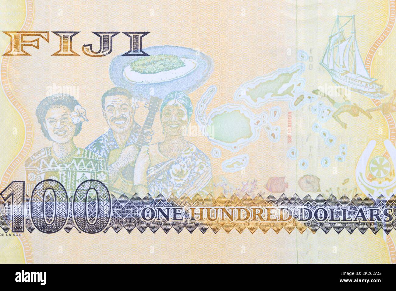 Tourism scenes from Fijian money Stock Photo - Alamy