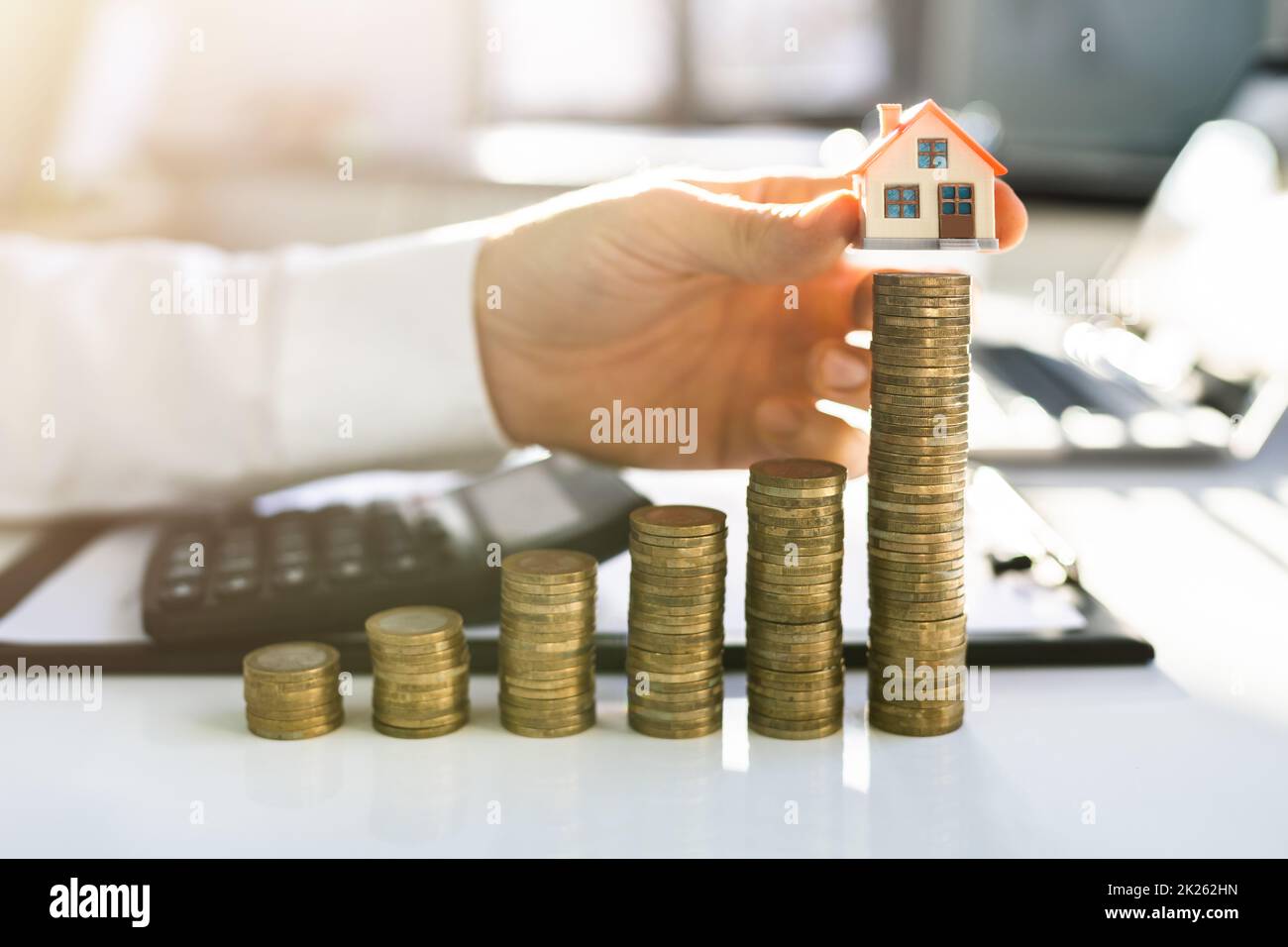 Real Estate Market Investing. House Money Stock Photo - Alamy