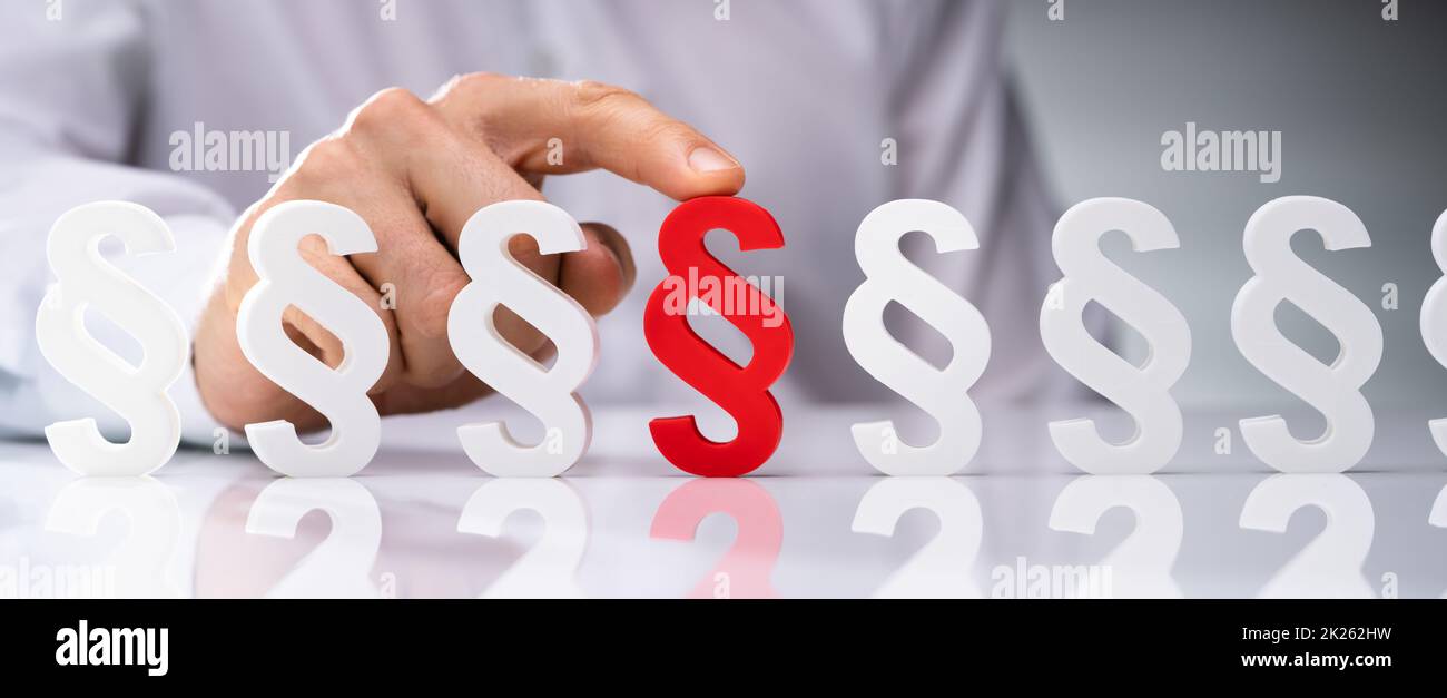 Paragraph Icon And Legal Law Attorney Stock Photo - Alamy