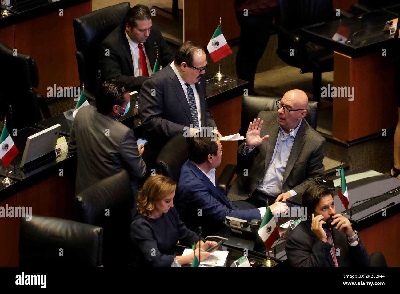 Non Exclusive: September 21, 2022, Mexico City, Mexico: Senators Miguel ...