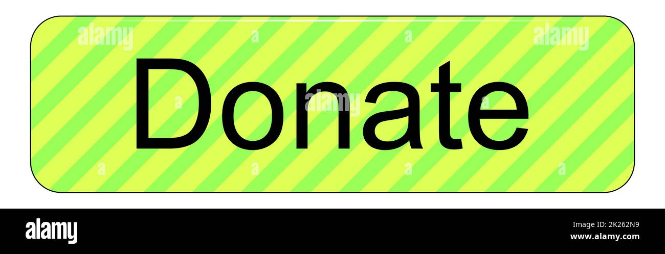 Donate Button pastel green on white background â€“ illustration Stock ...