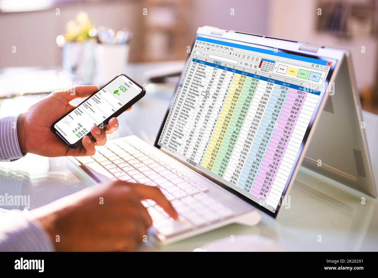 Business Data Audit Spreadsheet Stock Photo - Alamy