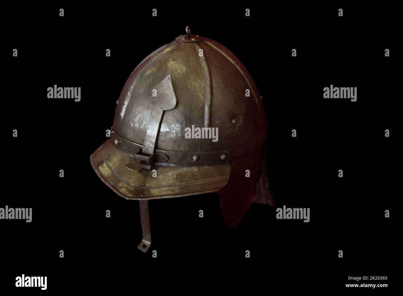 Isolated old military metal helmet Stock Photo - Alamy