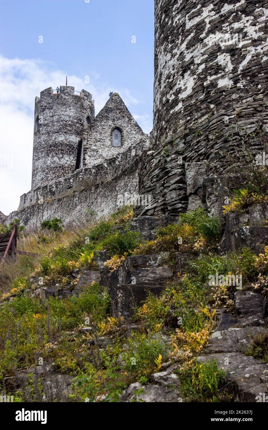 View of tower of Bezdez castle Stock Photo - Alamy