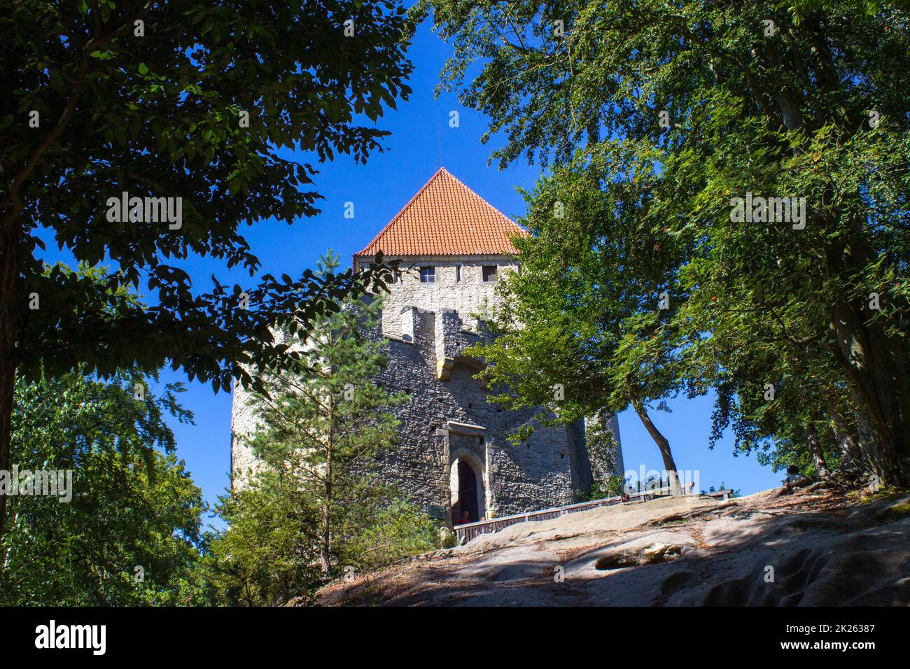 View of Kokorin Castle Stock Photo - Alamy