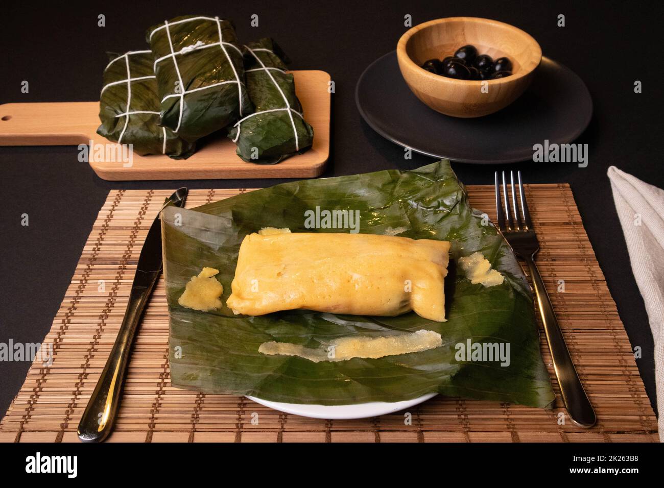 Hallaca on the table, the traditional dish of Venezuelan Christmas ...