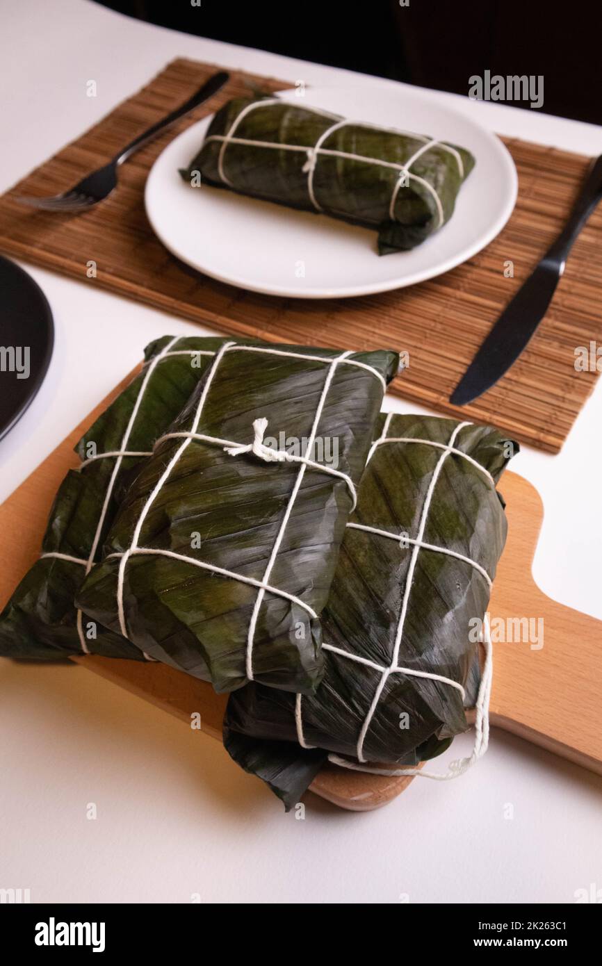 Hallaca on the table, the traditional dish of Venezuelan Christmas ...