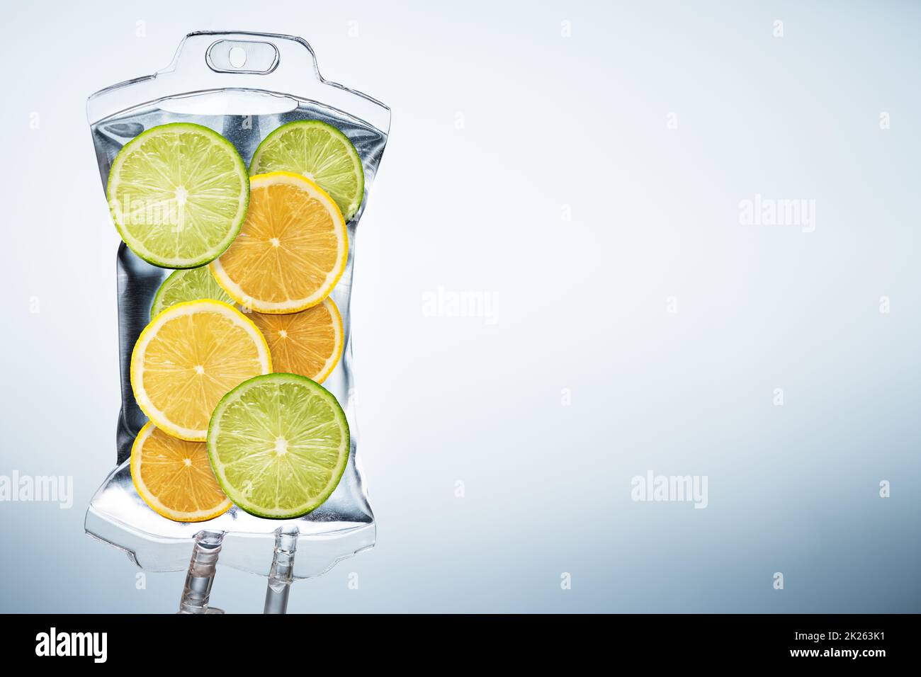 IV Drip Vitamin Fruit Saline Bag Stock Photo - Alamy