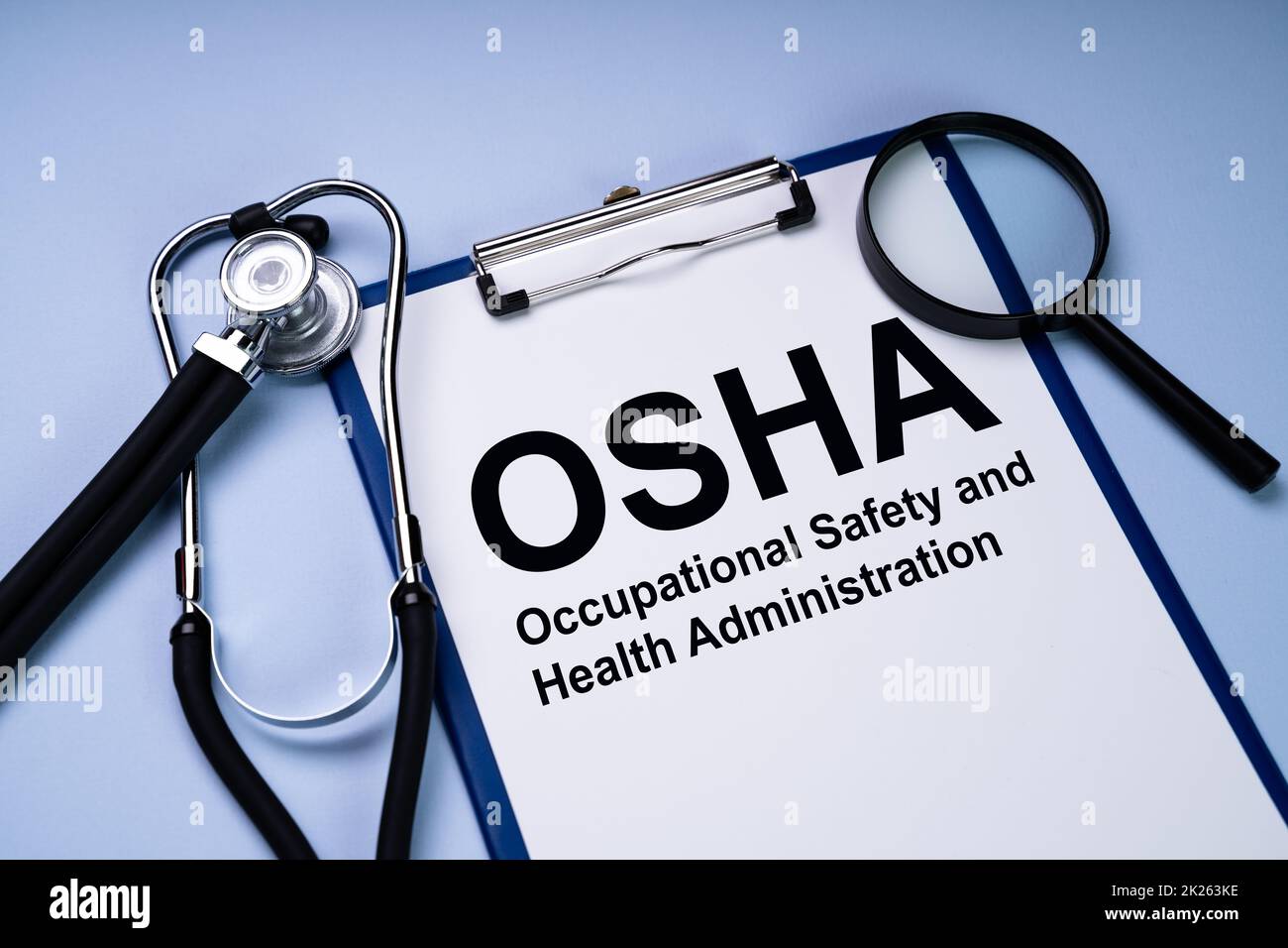 Corporate OSHA Report. Workplace Health Management Stock Photo - Alamy