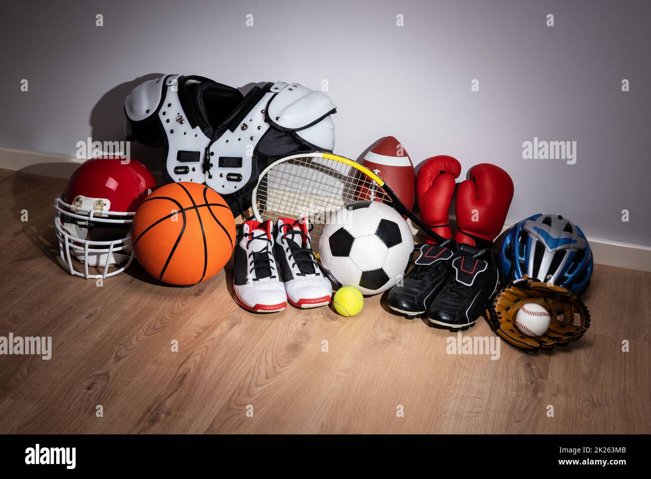 Many Sport Equipment Gear Objects Stock Photo - Alamy