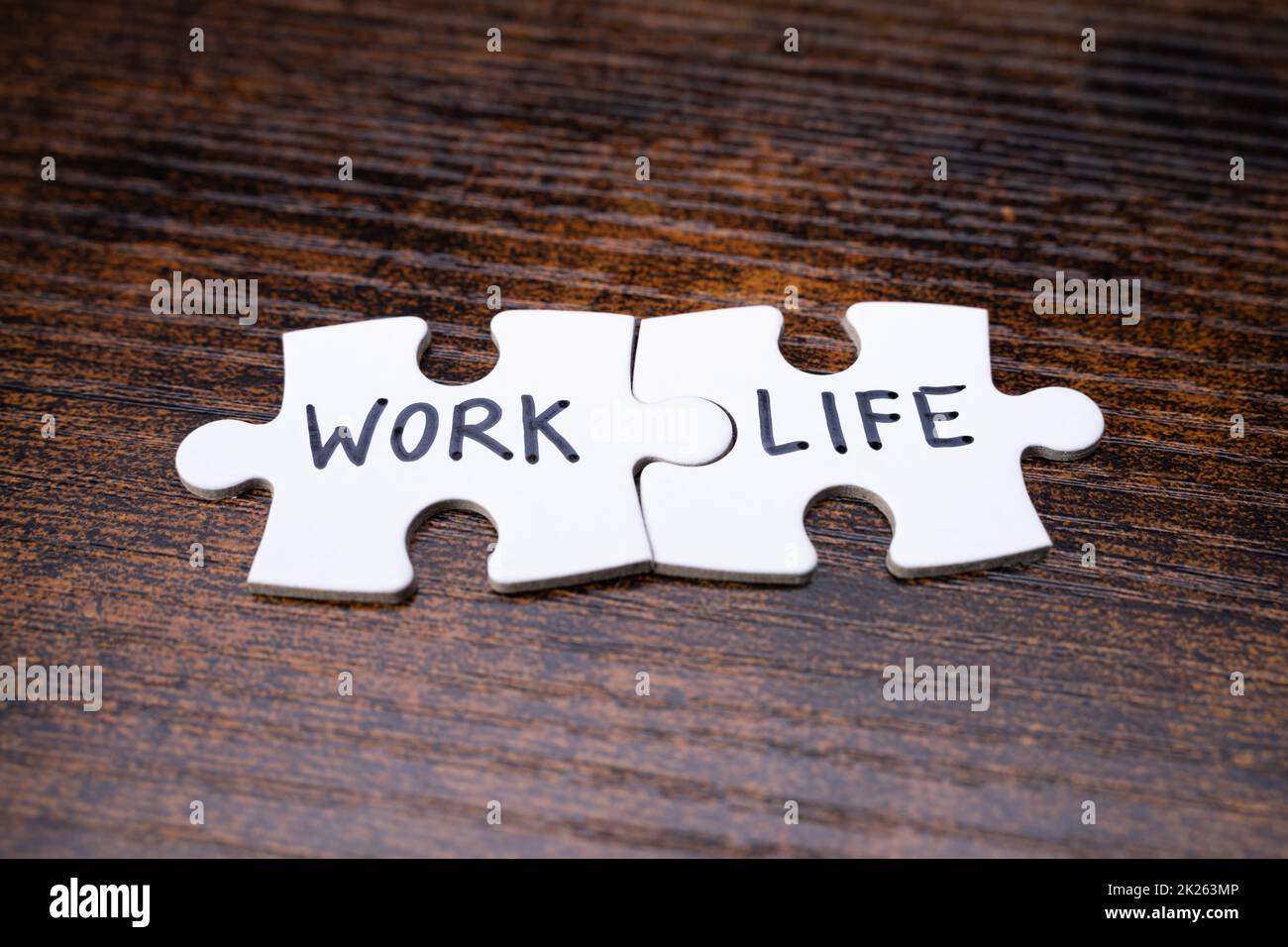 Joining Work Life Words Stock Photo - Alamy