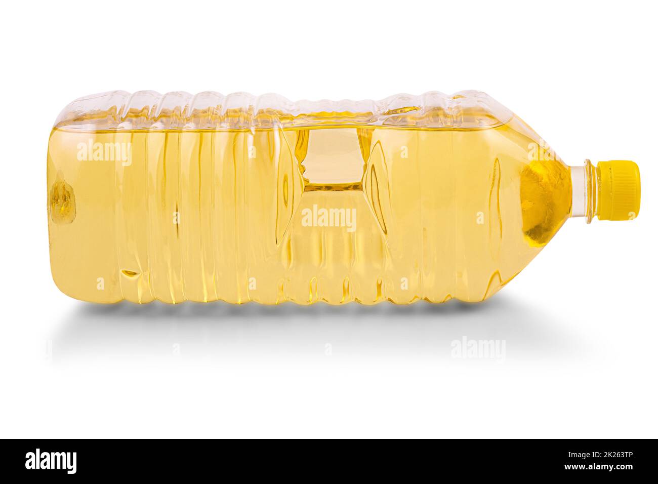 yellow oil bottle isolated on white background Stock Photo - Alamy