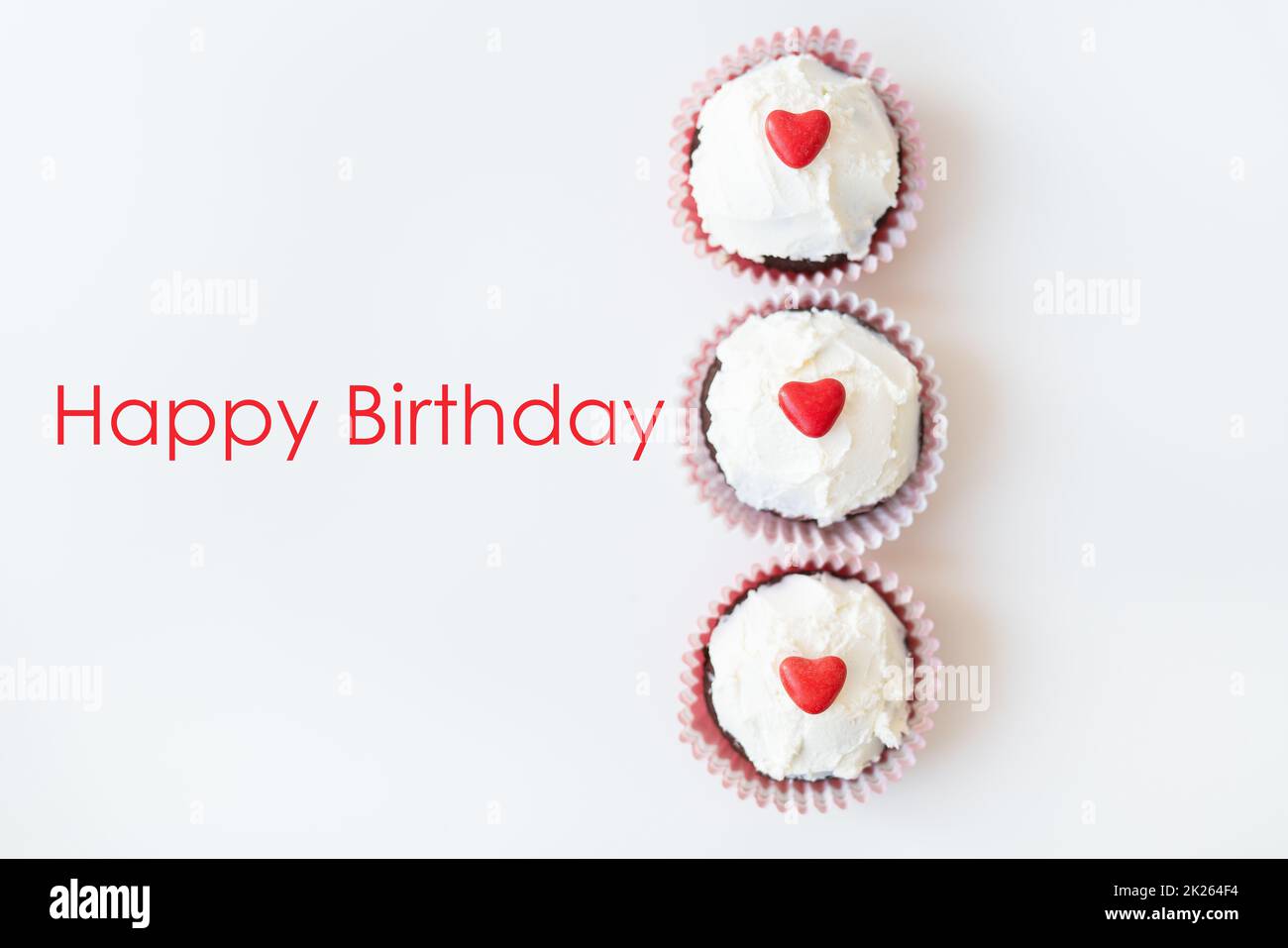 Valentine-14 February. Sweet chocolate muffins with butter cream and a ...