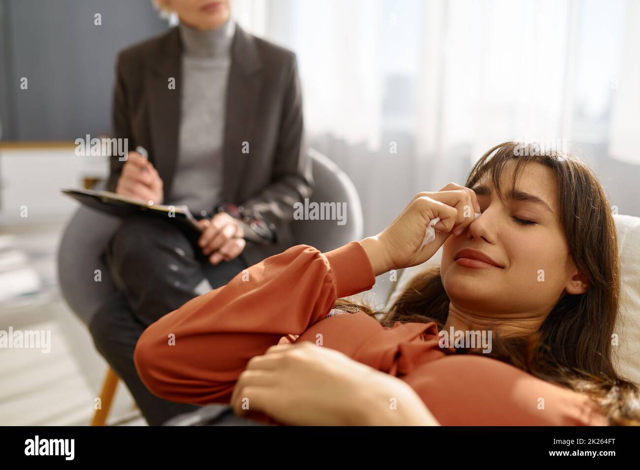 Young woman therapy session hi-res stock photography and images - Alamy