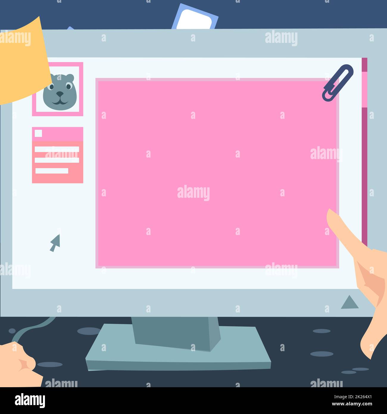 Hand Touching Screen Of Desktop Inside Web Browser Showing Recent ...