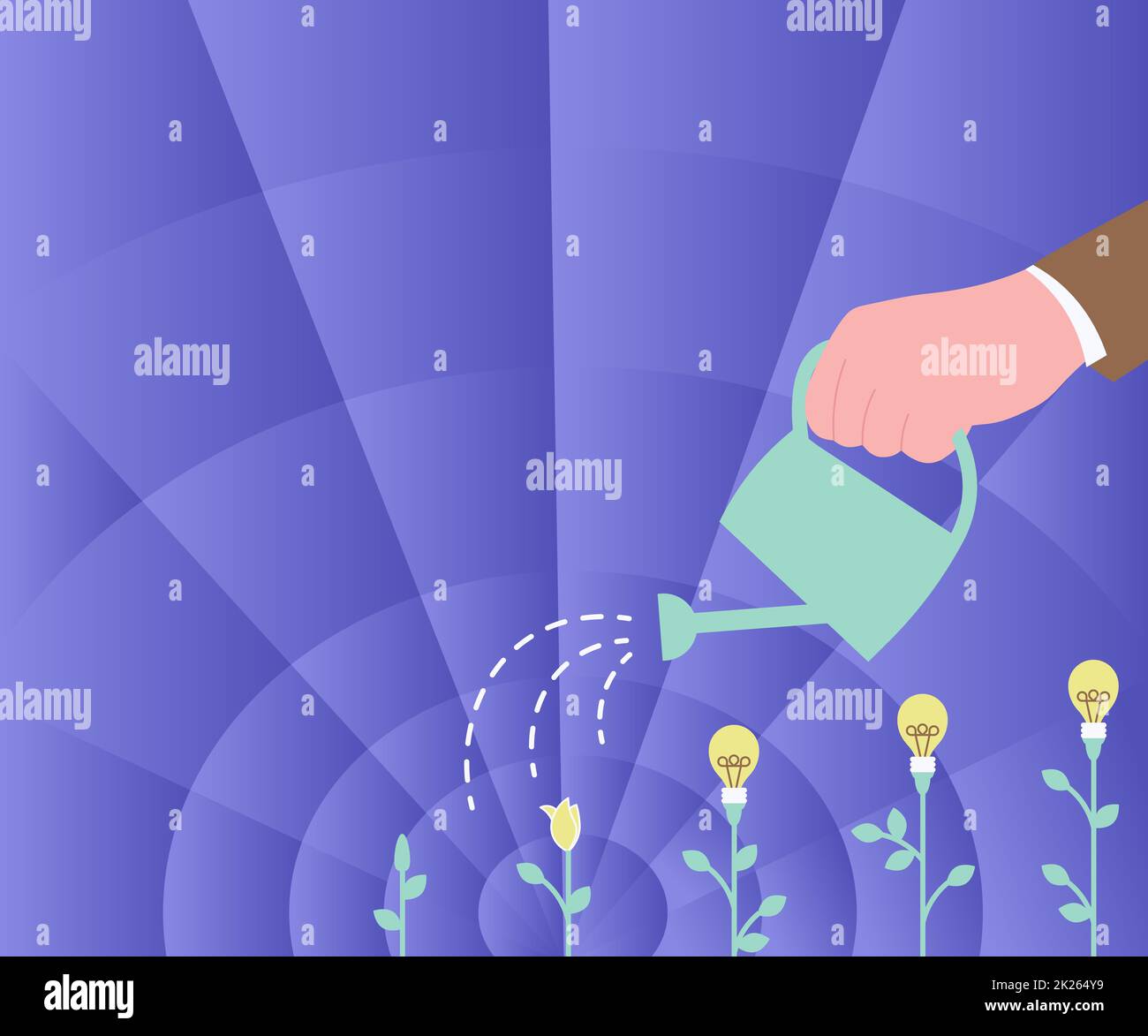 Hand Holding Water Can Watering Plants Growing Newest Project Ideas Ensuring Success. Palms ...