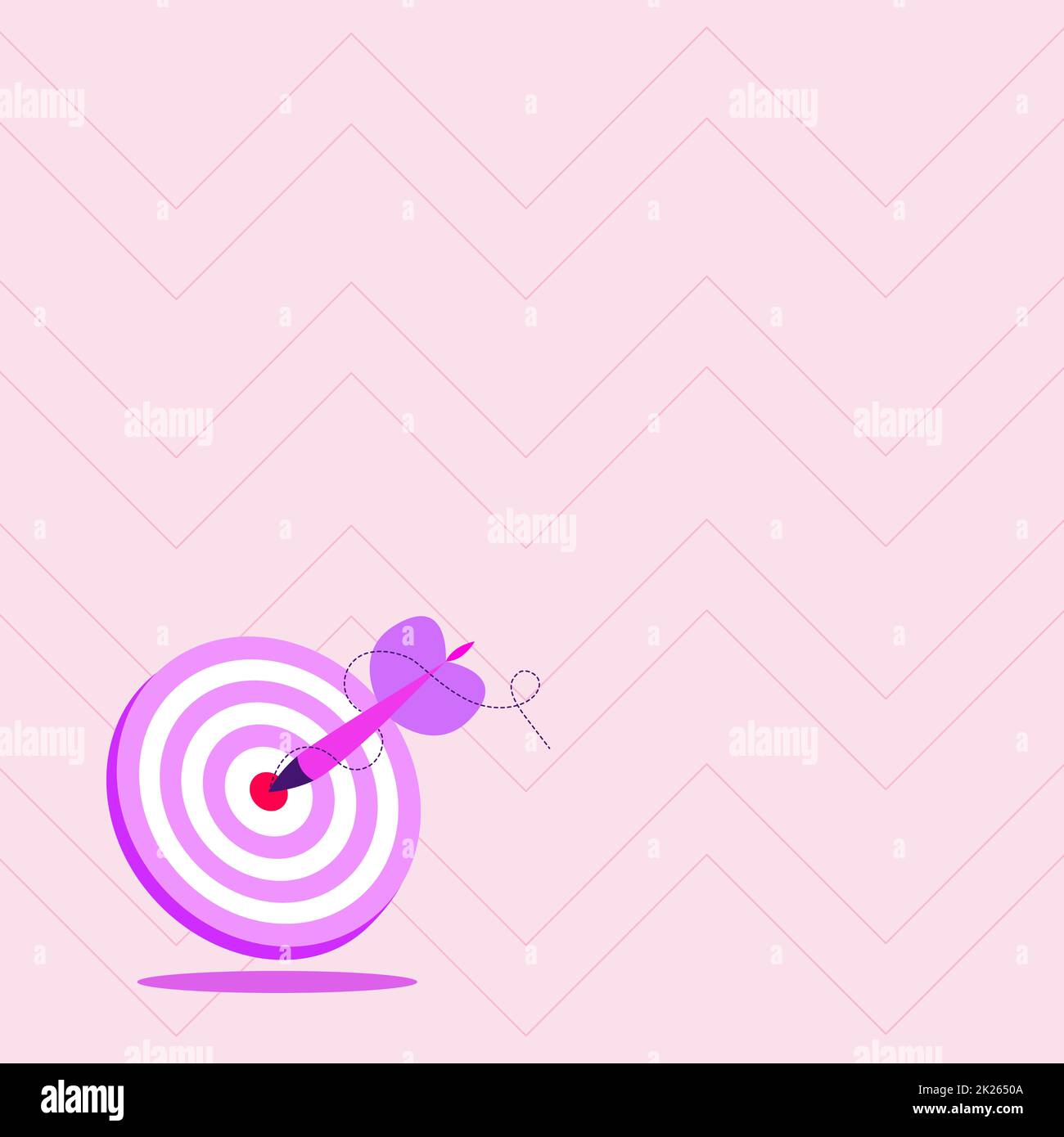 Presenting Message Hitting Target Concept, Abstract Announcing Goal ...