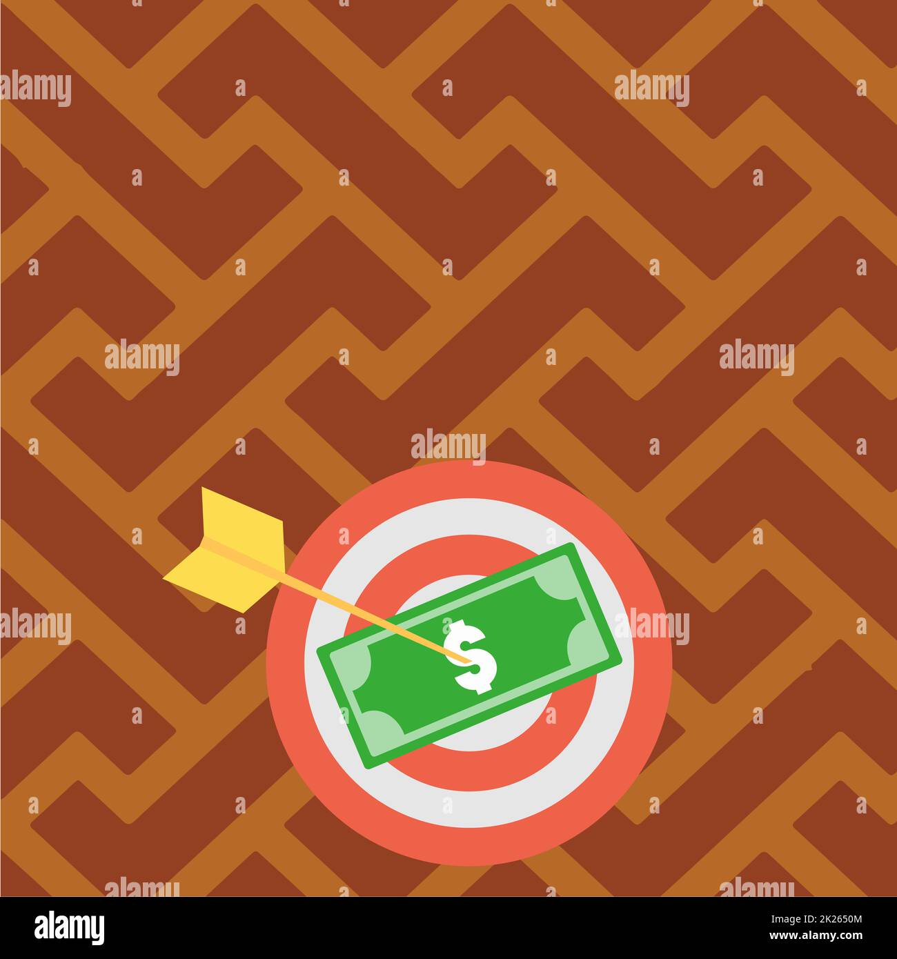 Currency Pinned Through Target By Arrow Describing Financial Planning ...