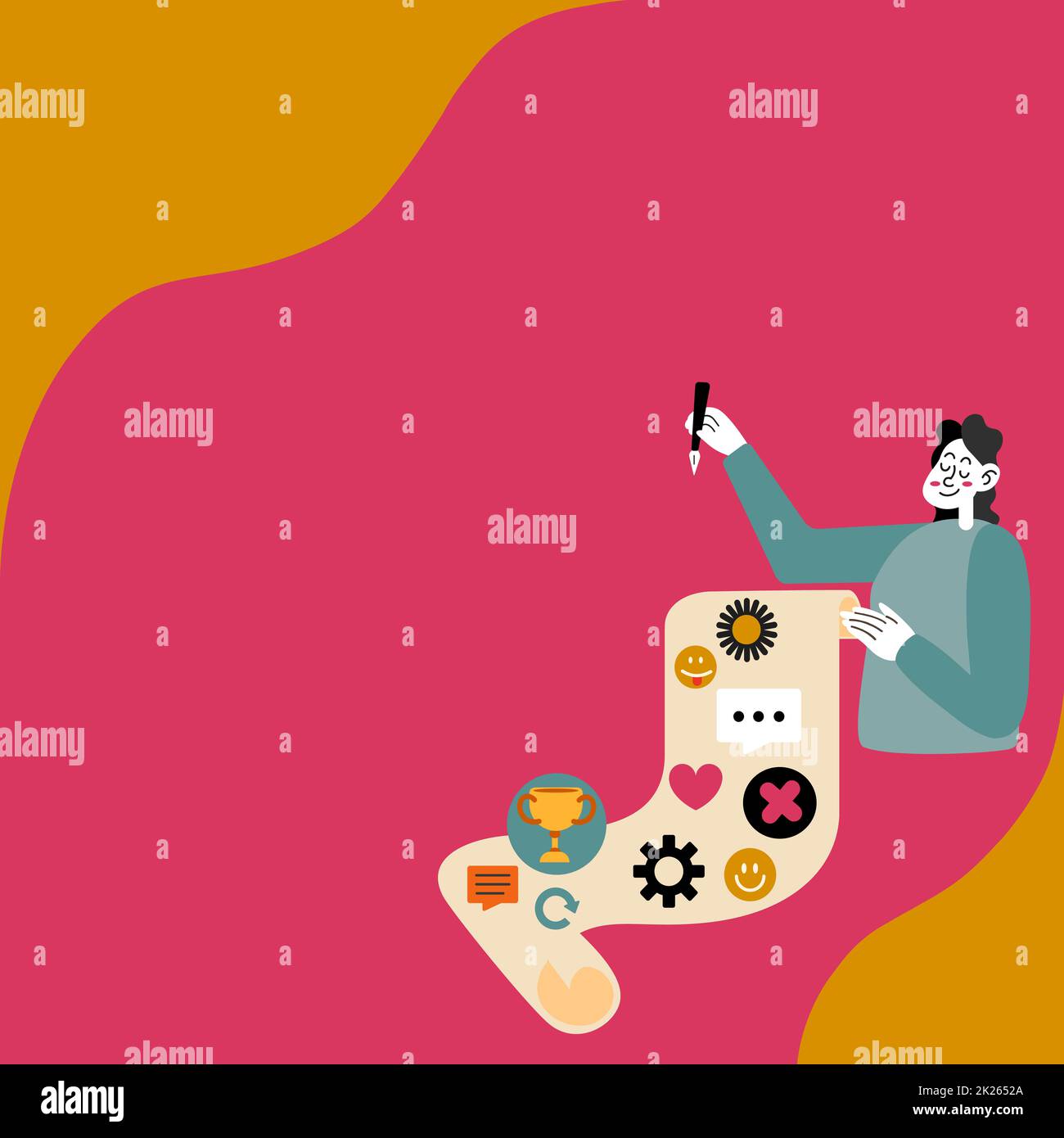 Lady Presenting Paper Showing Her Accomplishments Goals Project Ideas ...