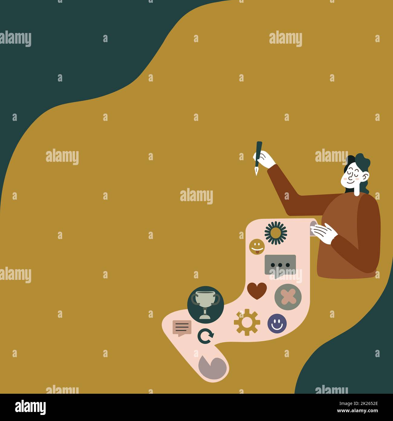 Lady Presenting Paper Showing Her Accomplishments Goals Project Ideas ...