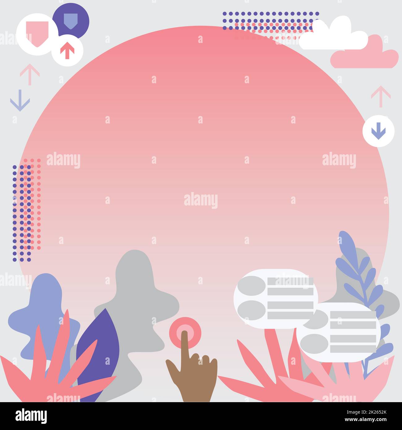 Hands Pressing Screen Of Mobile Phone Showing The Futuristic Technology ...