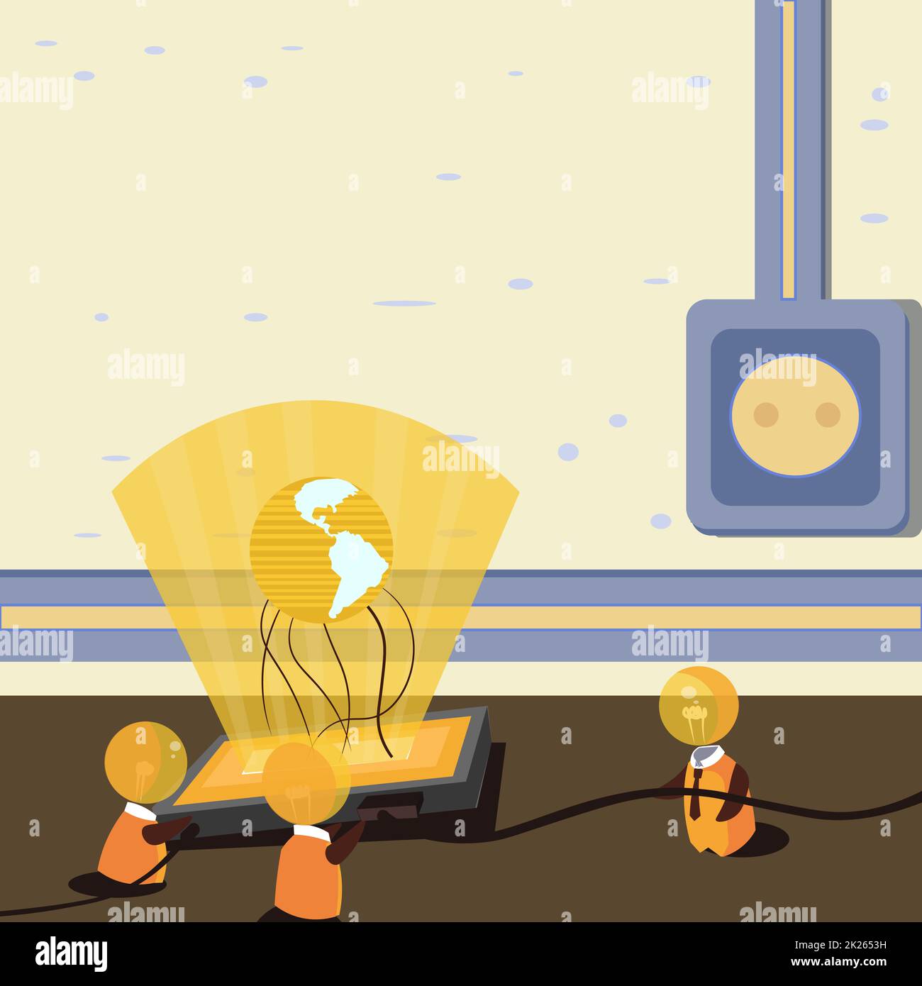 Global Ideas Joining Together Forming New Futuristic Technological ...