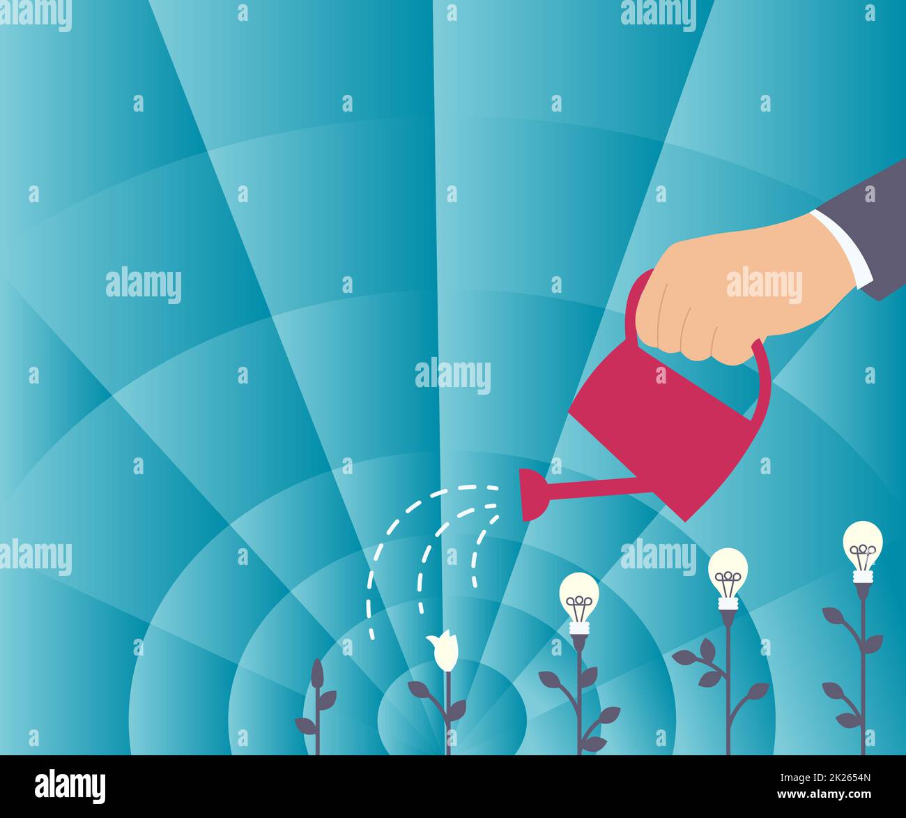 Hand Holding Water Can Watering Plants Growing Newest Project Ideas Ensuring Success. Palms ...