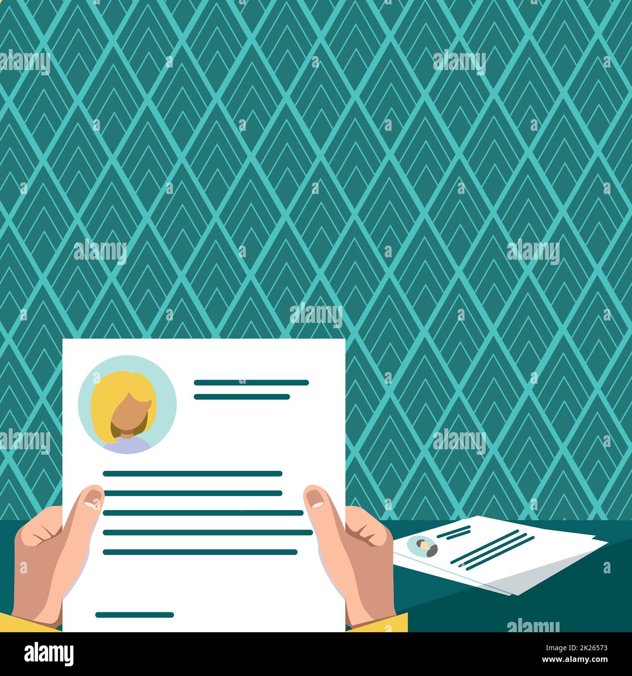 Hands Holding Resume Showing New Career Opportunities Open. Curriculum ...