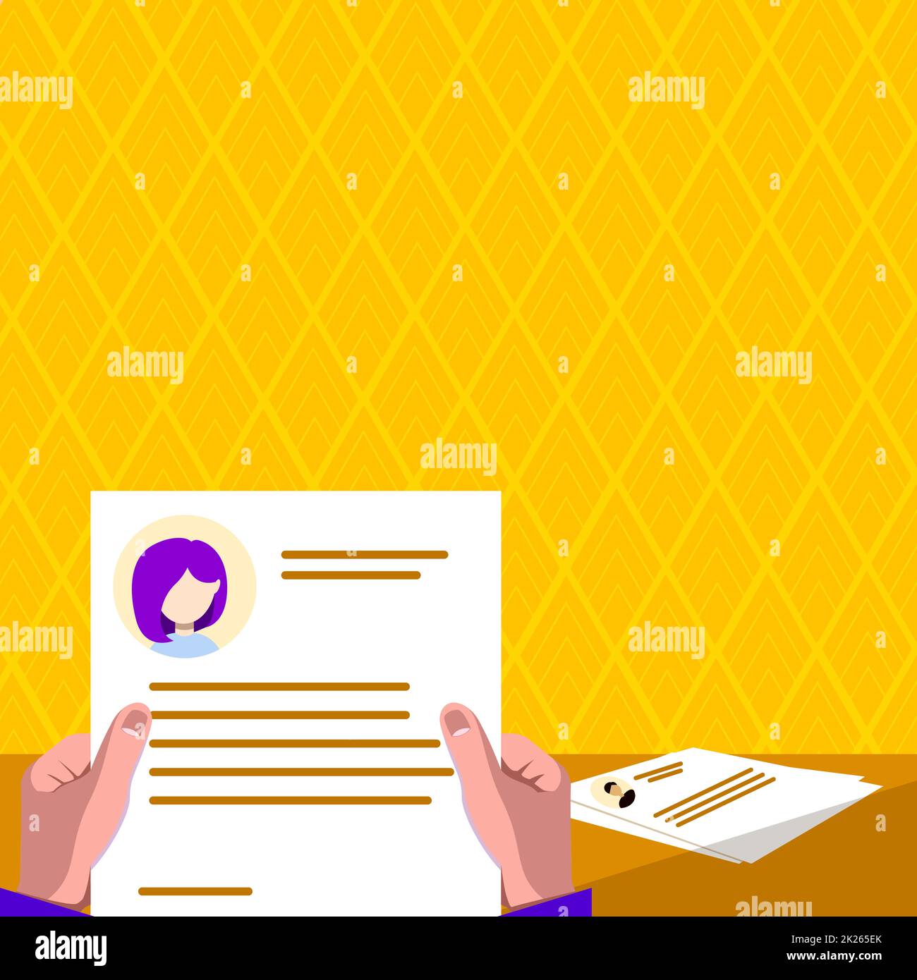 Hands Holding Resume Showing New Career Opportunities Open. Curriculum ...