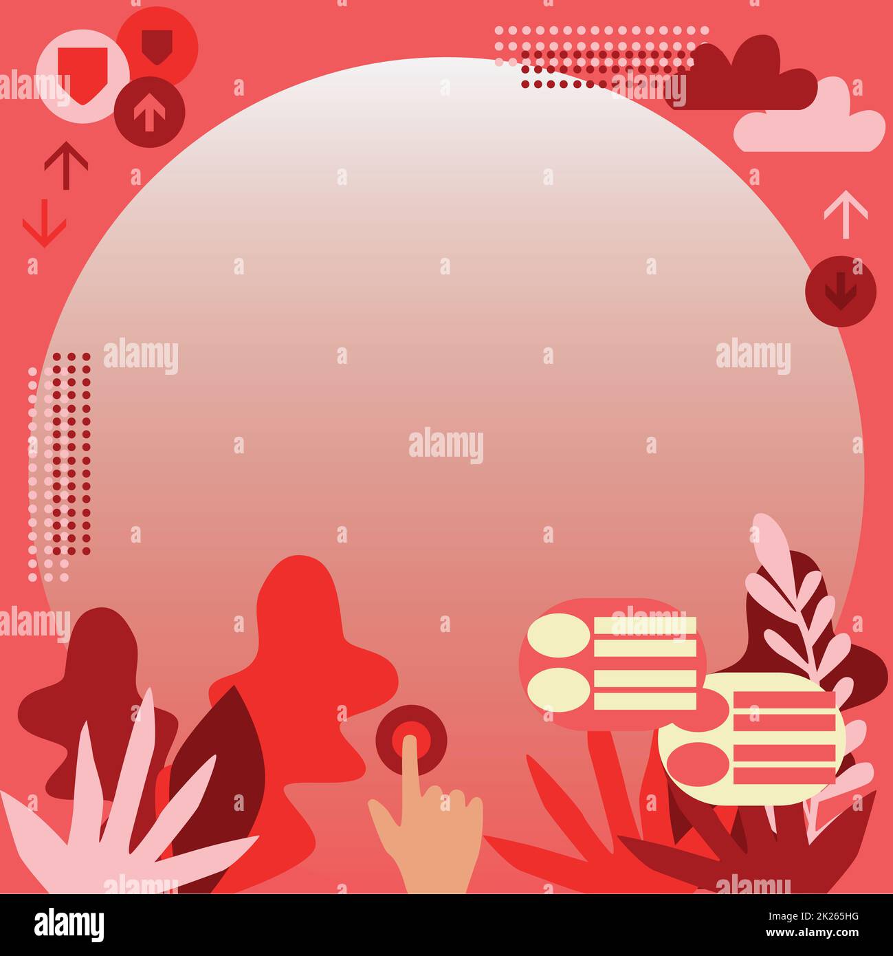 Hands Pressing Screen Of Mobile Phone Showing The Futuristic Technology ...